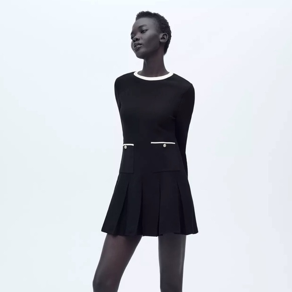 Zara | Dresses | Zara Box Pleat Mini Dress | Poshmark